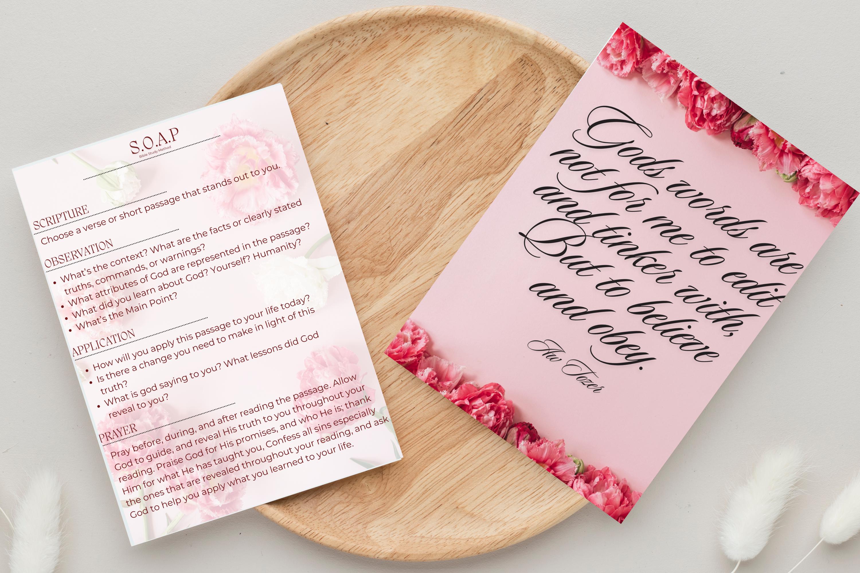 SOAP Bible Study Method, Printable Bible Study Template, SOAP Devotion ...