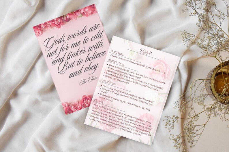 SOAP Bible Study Method, Printable Bible Study Template, SOAP Devotion ...