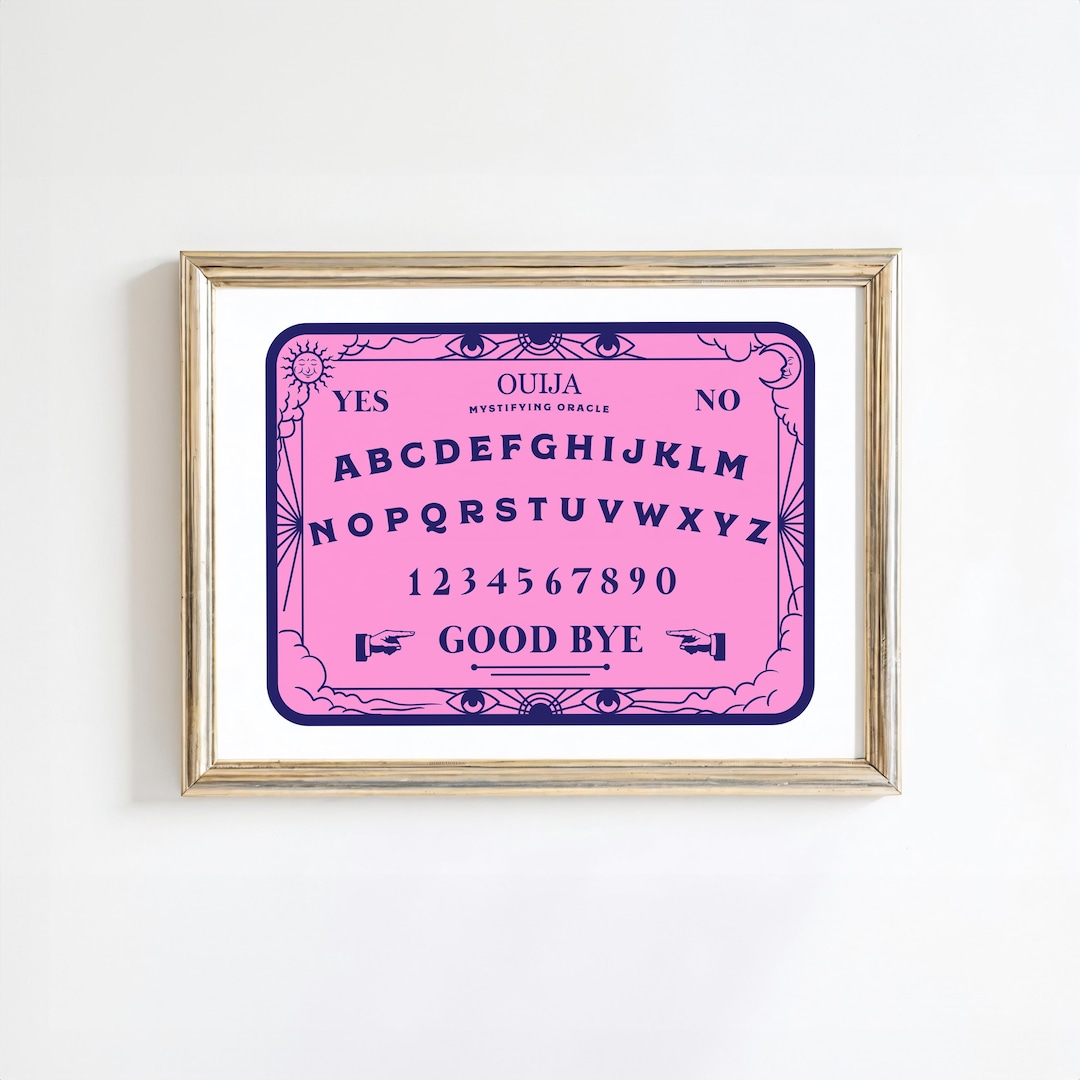 Pink Ouija Board Spiritual Intuitive Wall Art (two Pack) - Etsy