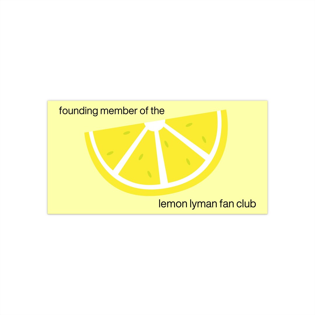 The West Wing Fan Parody Bumper Sticker, Lemon Lyman Fan Club ...
