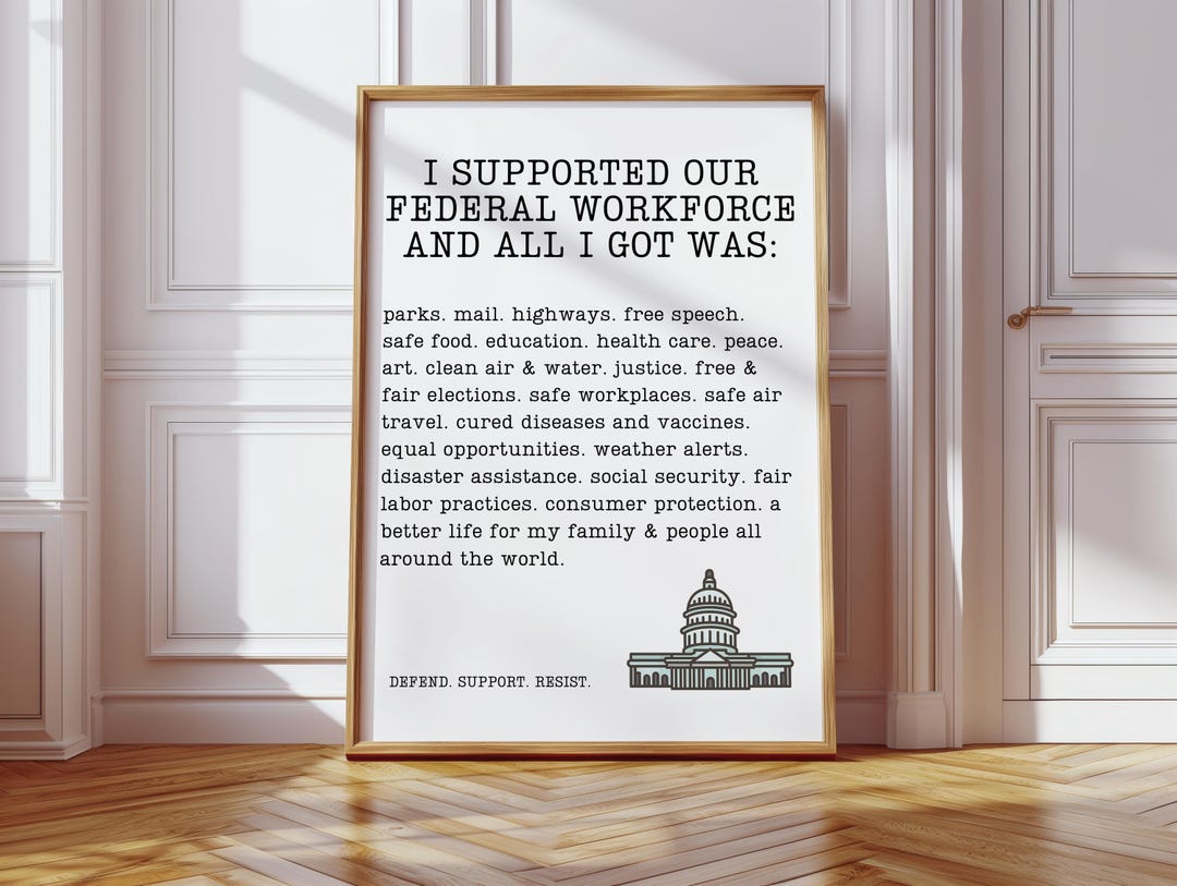 Support the Federal Workforce Poster - Etsy