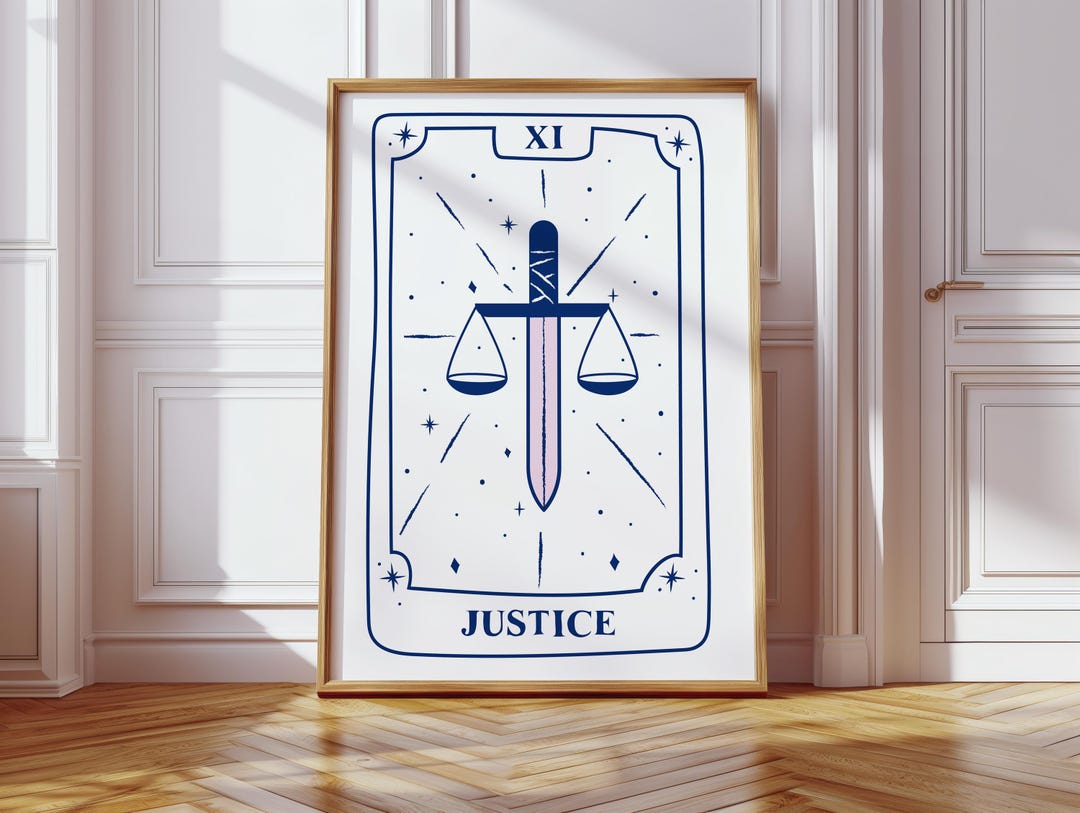 Justice Tarot Card - Feminist Intuitive Wall Art - Etsy