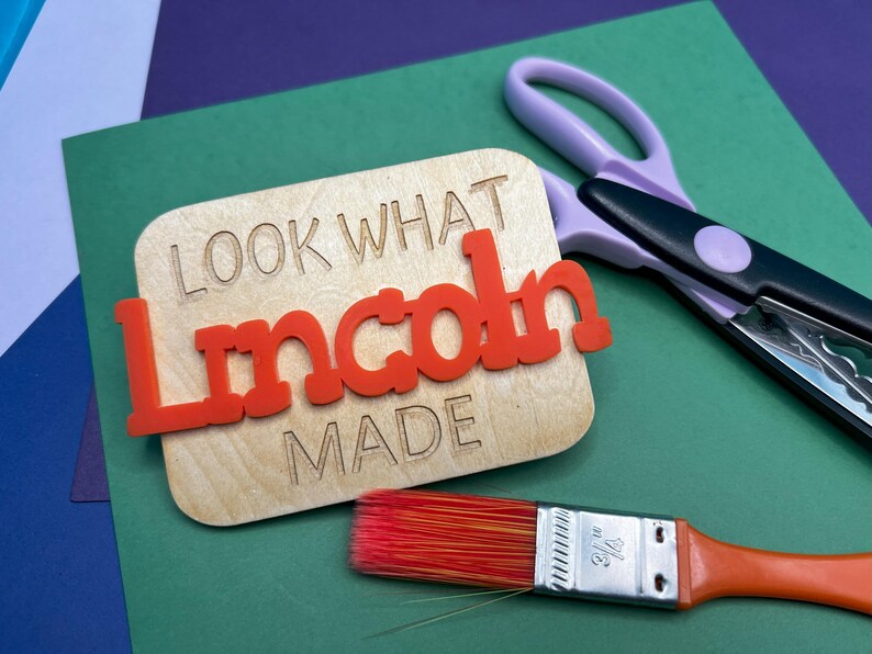 Custom Kid's Art Magnet, Personalized Refrigerator Decor, Quick ...