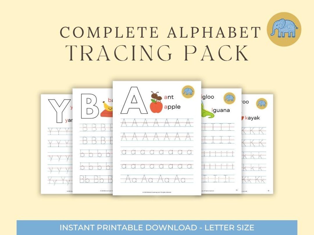 Alphabet Tracing Worksheets A–Z | Preschool Handwriting Practice ...