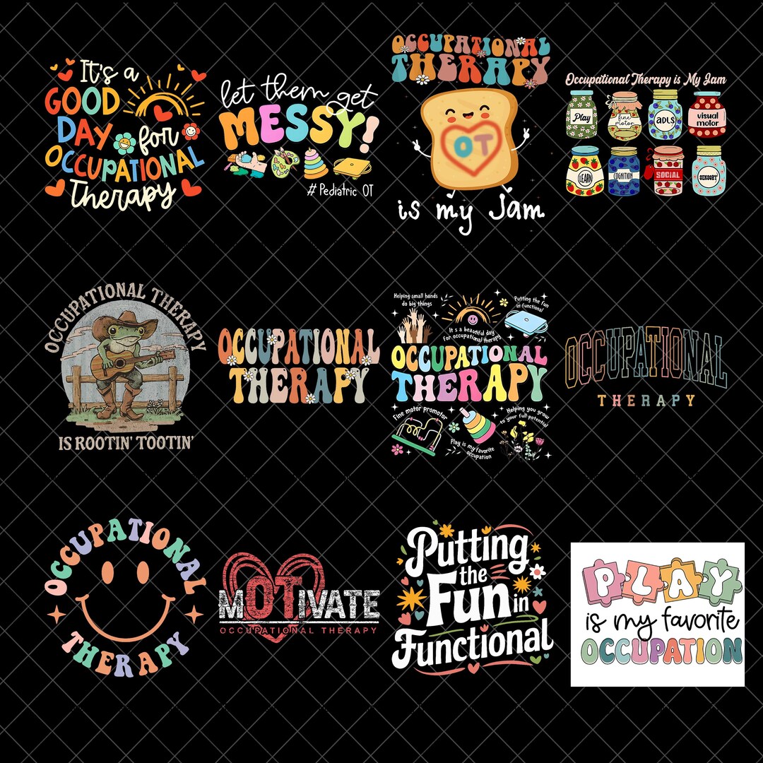 Occupational Therapy PNG Bundle, Cute OT Designs, Pediatric Therapy ...