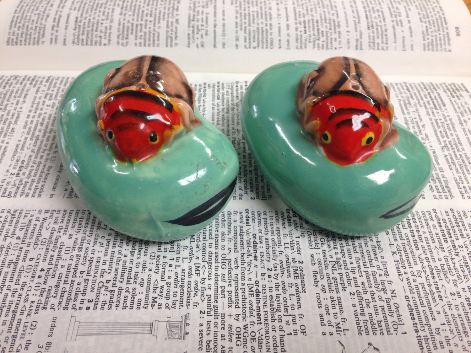 Vintage Japan Scarab Beetle Salt & Pepper Shakers - Etsy