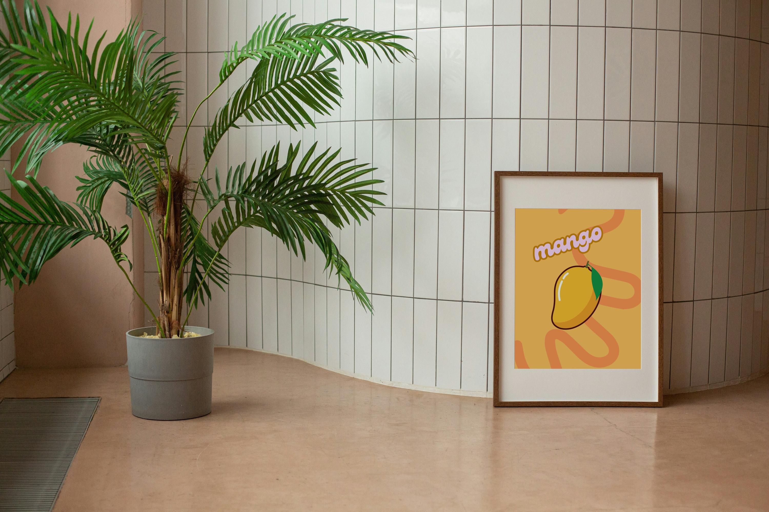 Mango Art | Printable Wall Art, Instant Download | Abstract Kitchen Art ...
