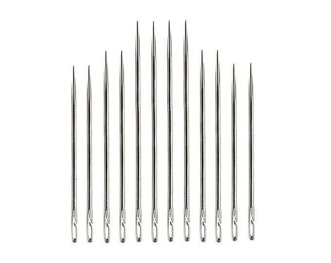 12 Side Hole Needles, Stainless Steel Sewing Needles, 3 Sizes, - Etsy