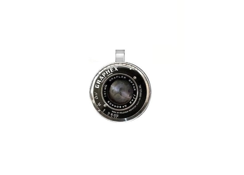Camera Lens Pendant, Art Glass Dome Cabochon - Etsy