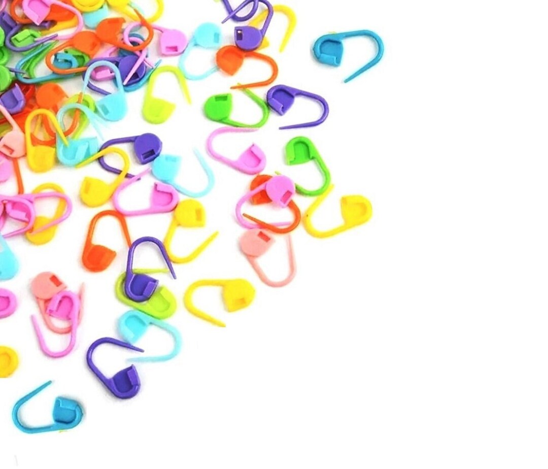 Locking Stitch Markers, Mix Color Plastic Pins, Needle Clip Hook ...