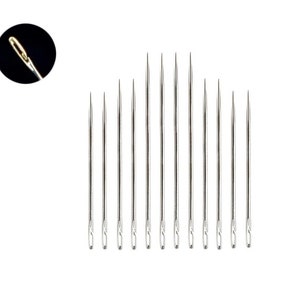 12 Side Hole Needles, Stainless Steel Sewing Needles, 3 Sizes, - Etsy
