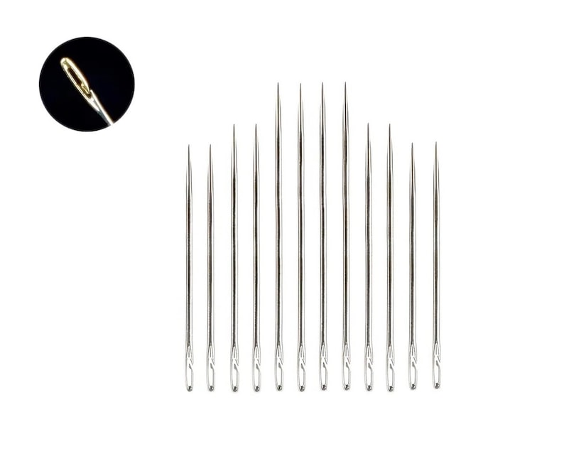 12 Side Hole Needles Stainless Steel Sewing Needles 3 Sizes - Etsy