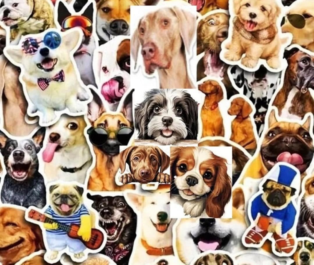 50 Cute Dog Stickers , Scrapbook Decorations, Dog Sticker Collection ...