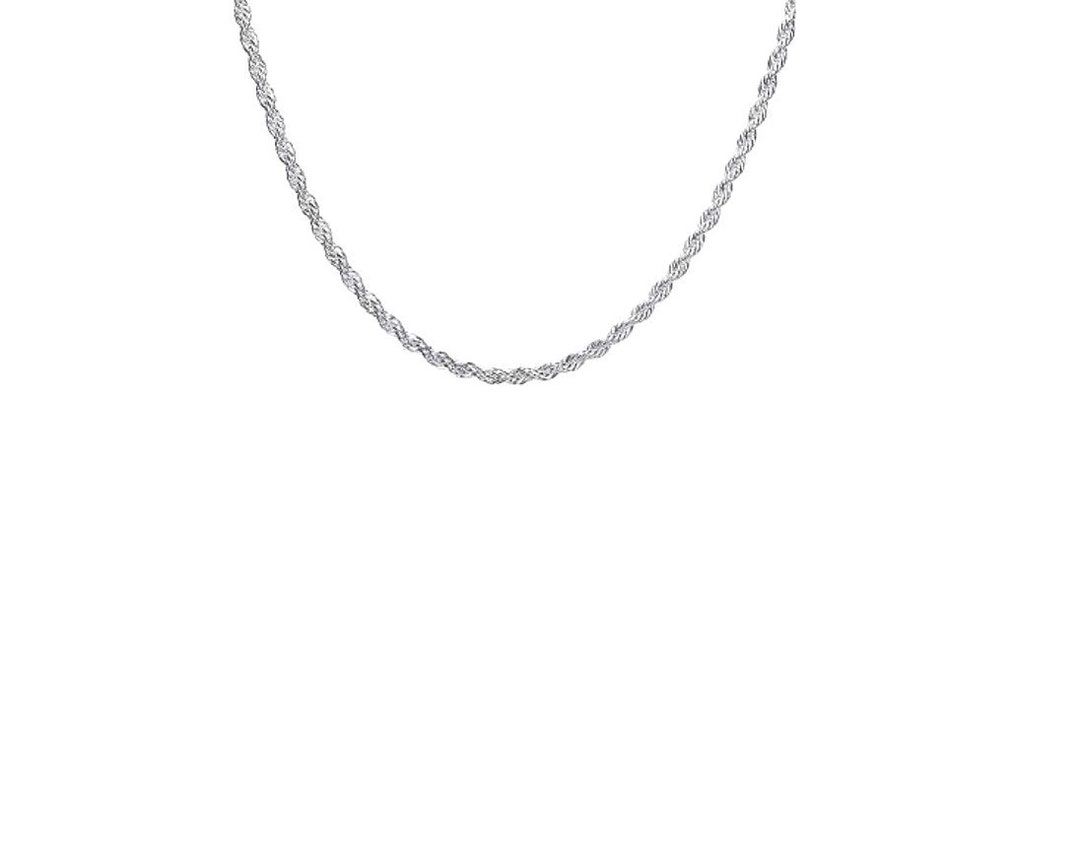 3mm Sterling Silver Spiral Rope Chain Necklace - Etsy