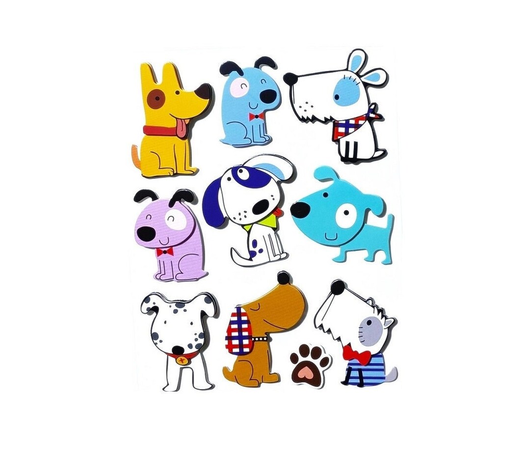 Cute Dog Pop up Stickers, Dog Embellishments, Card Making Supplies ...