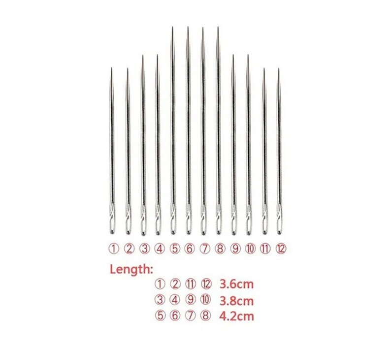 12 Side Hole Needles Stainless Steel Sewing Needles 3 Sizes - Etsy