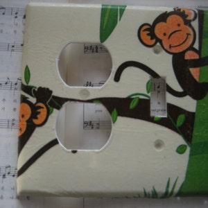 Outler and Light Switch Plate Monkey Around - Etsy