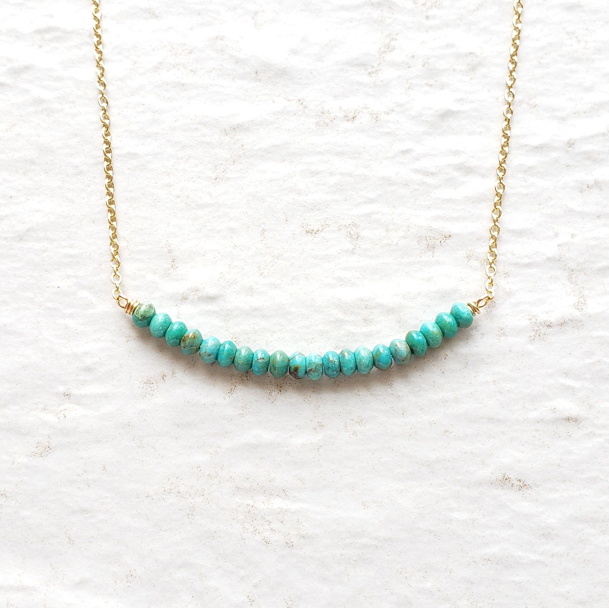 Turquoise Necklace Genuine Turquoise Green Turquoise - Etsy