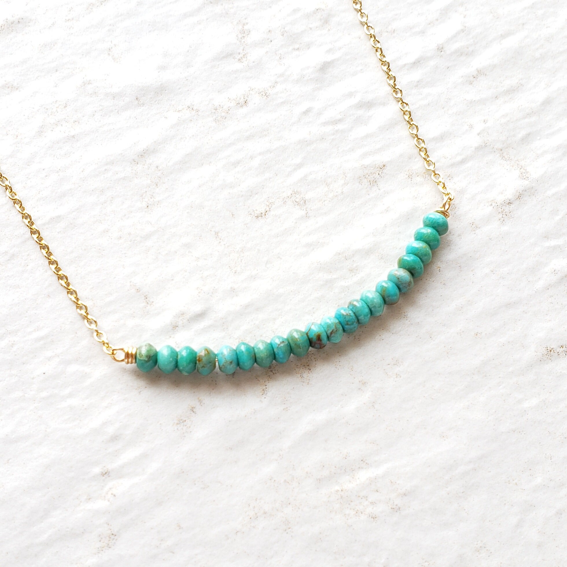 Turquoise Necklace Genuine Turquoise Green Turquoise - Etsy