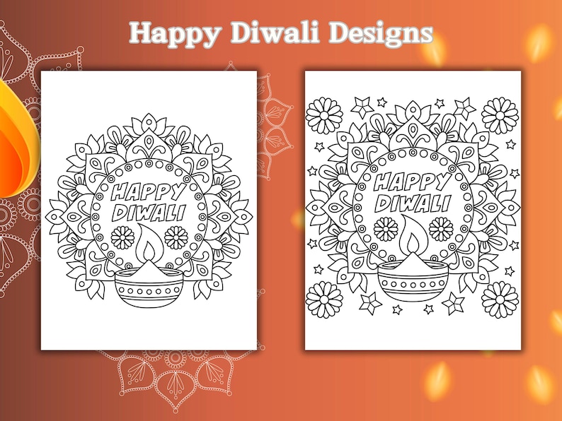 Coloring Pages: Diwali Rangoli & Diya Printables, Fun Kids Activities ...