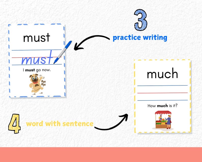 Printable Sight Words Flash Cards for Kids | 128 Dolch & Fry Words ...