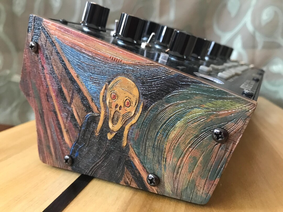 The Scream painted Version by Edvard Munch Hard Wood Walnut Side Cheeks ...