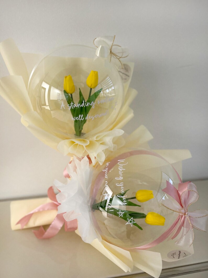Tulip Flower Balloon, Flower Balloon Bouquet, Birthday Gift, Graduation ...