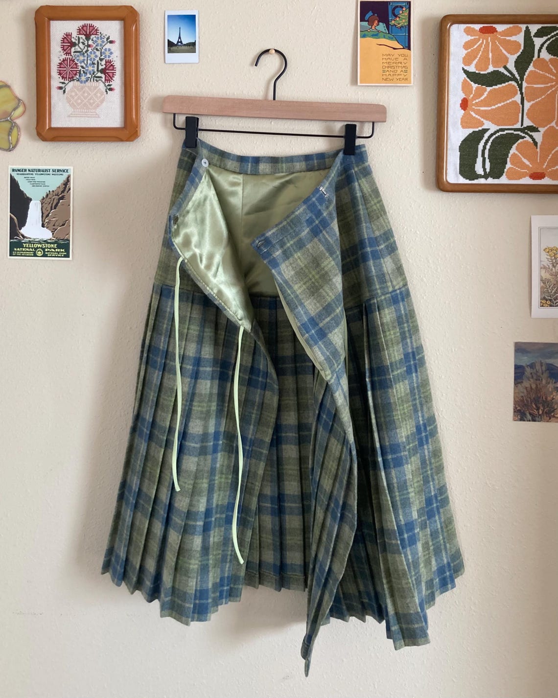 Pleated Wool Wrap Skirt - Etsy