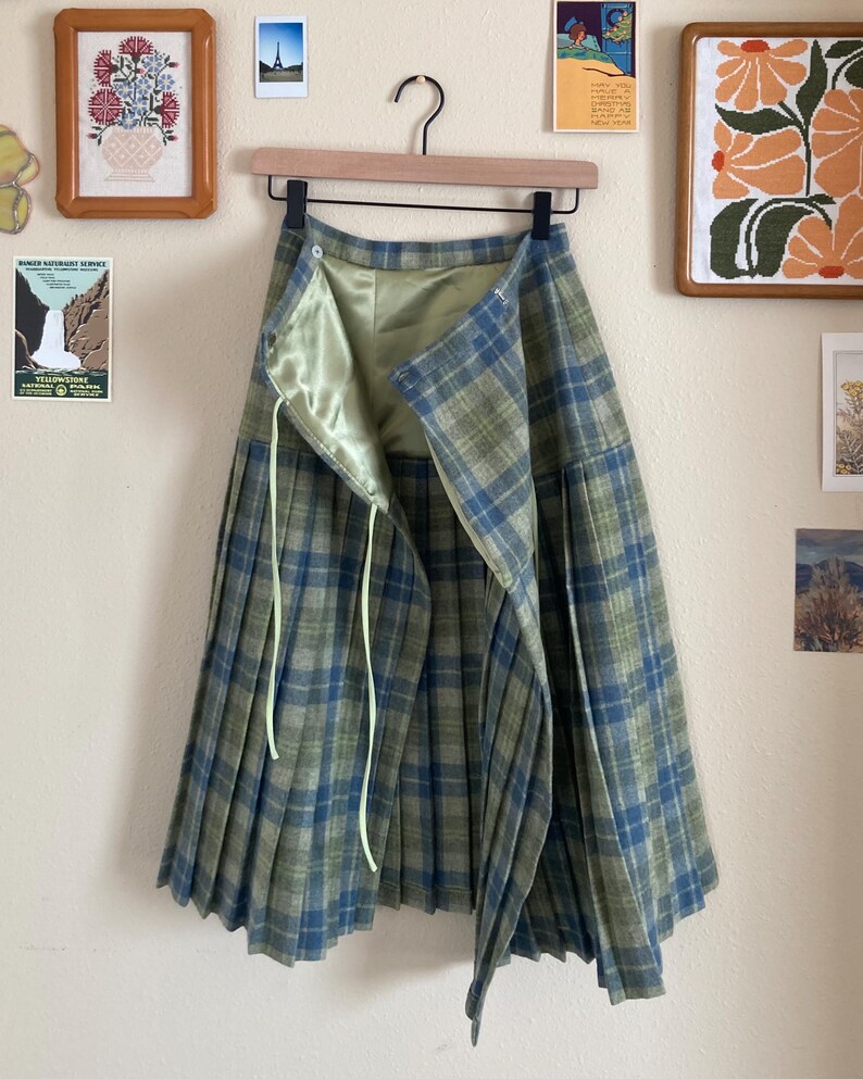 Pleated Wool Wrap Skirt - Etsy