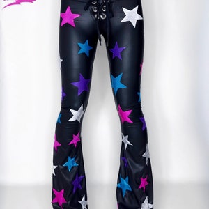 Metal Threads Get It on Custom Star Pants Made to Order Black Faux ...