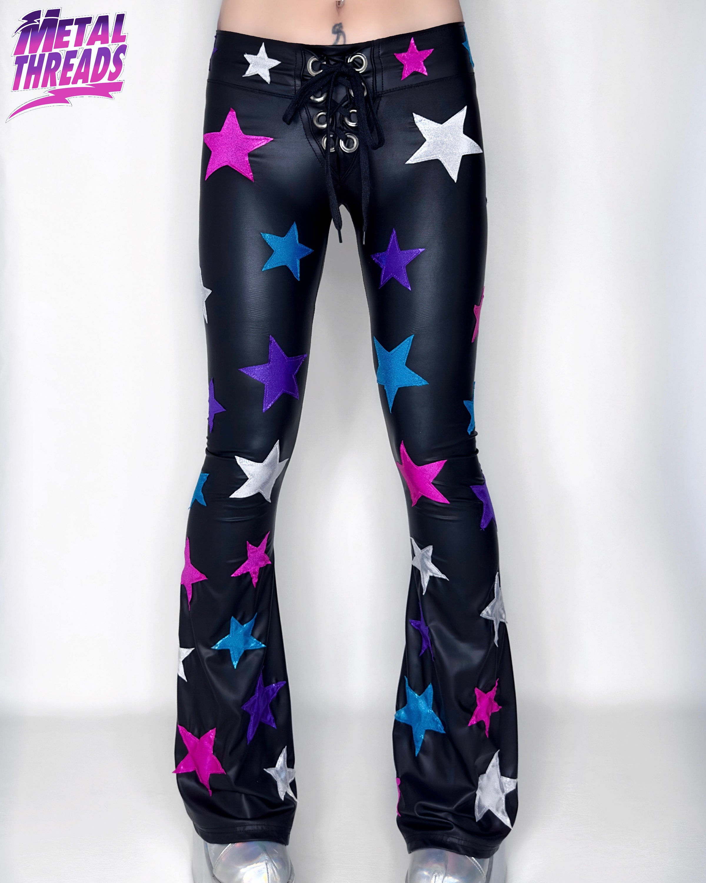 Metal Threads Get It on Custom Star Pants Made to Order Black Faux ...