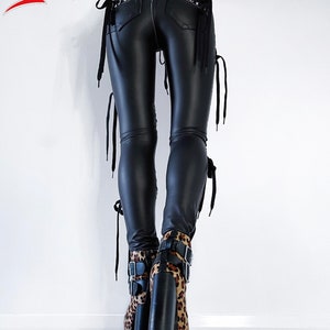 Metal Threads Rock ‘N’ Roll Outlaw Custom Lace up Pants Black Studded ...