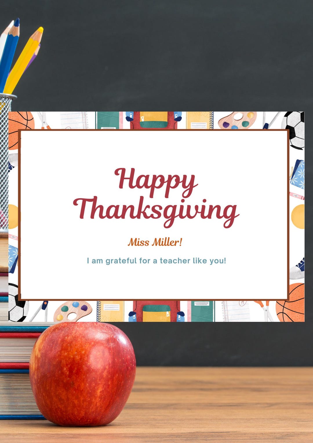 Teacher Appreciation Fall Thanksgiving Letter - Etsy