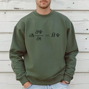 Embroidered Schrodinger Equation Sweatshirt: Physics STEM Gift - Etsy
