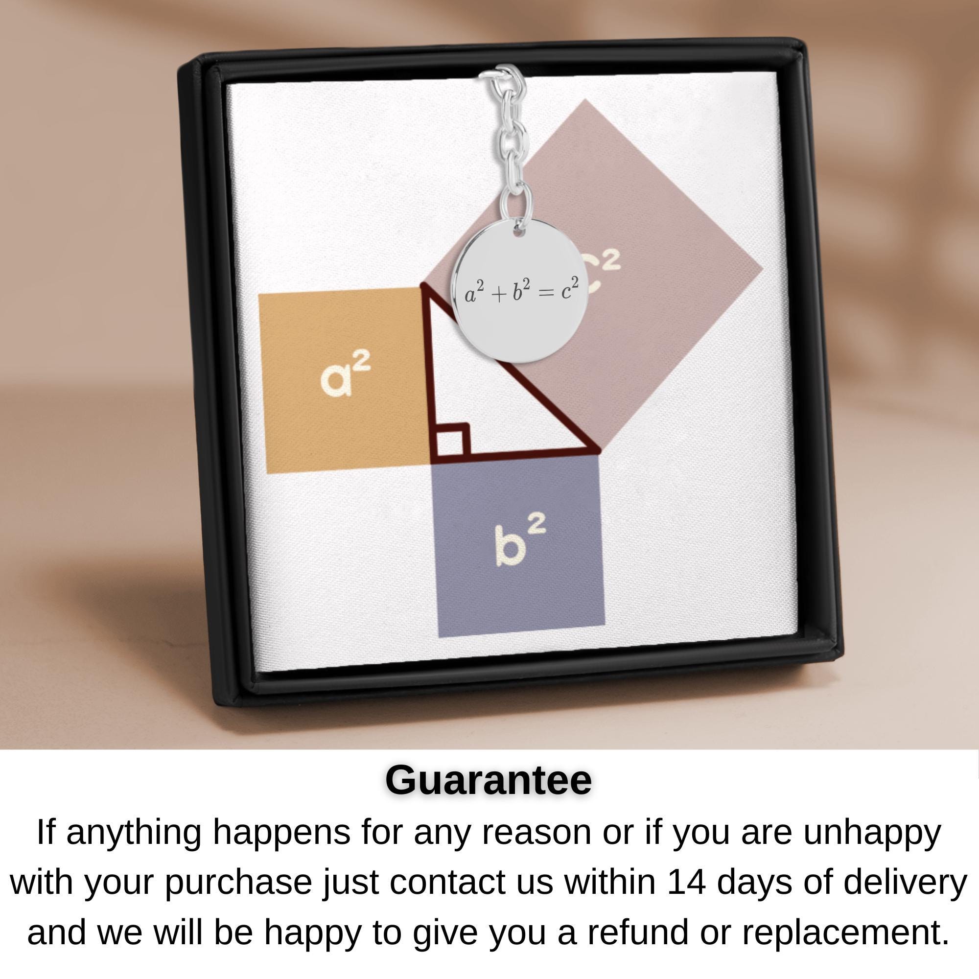 Pythagorean Theorem Keychain • Pythagoras Math Coin Keyring • A2 + B2 ...