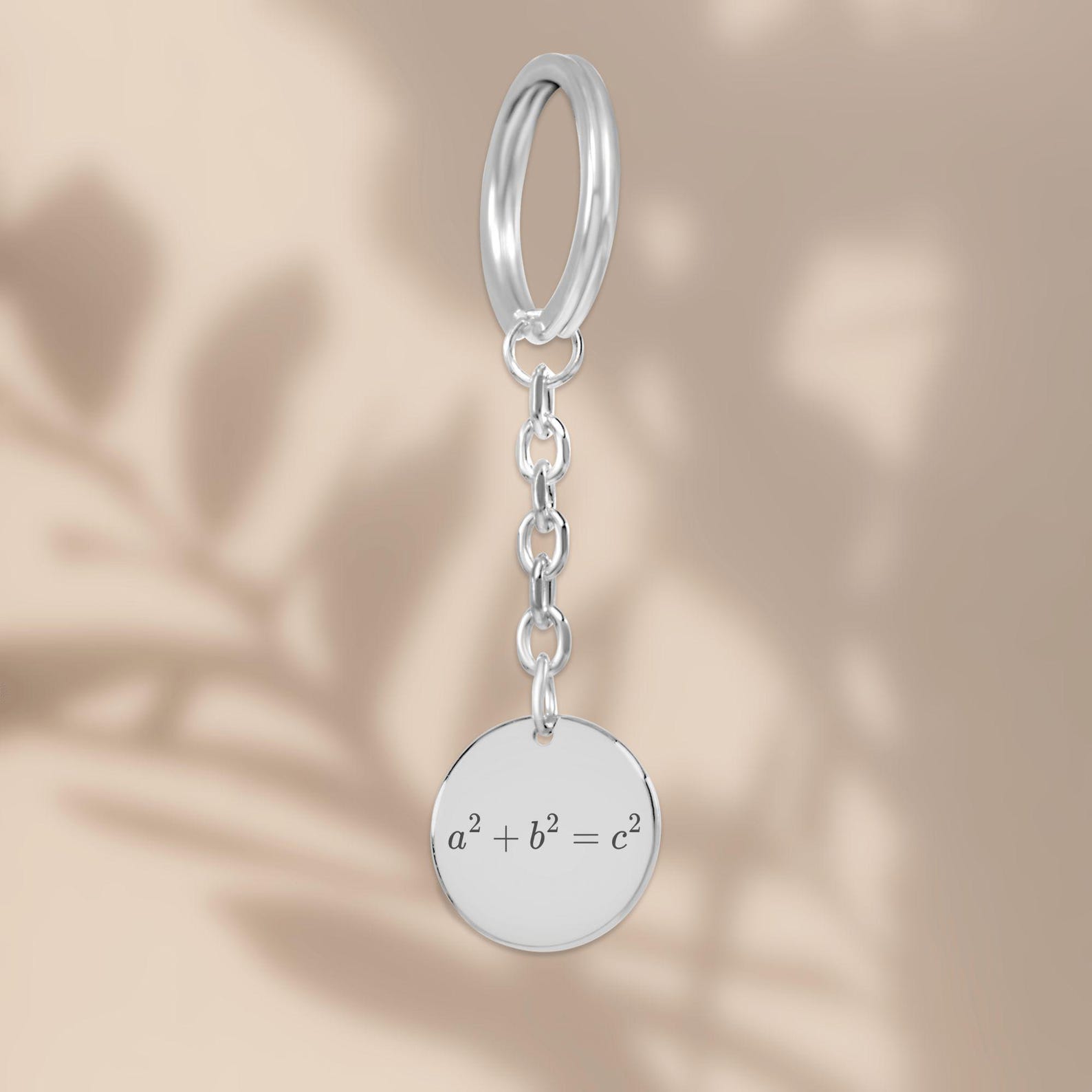 Pythagorean Theorem Keychain • Pythagoras Math Coin Keyring • A2 + B2 ...