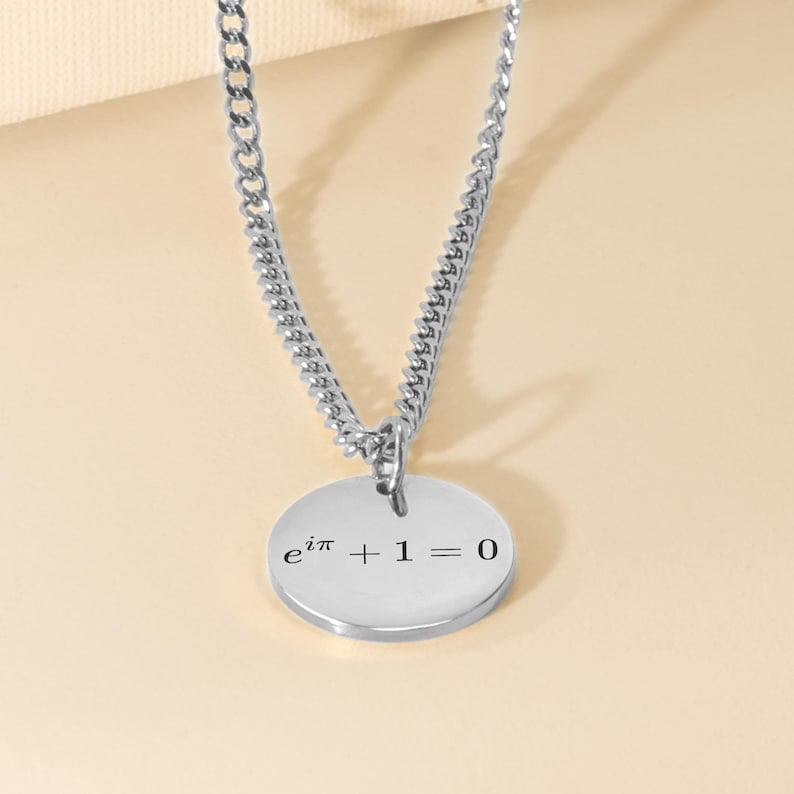 Euler's Identity Men's Necklace: Math Jewelry Gift - Etsy