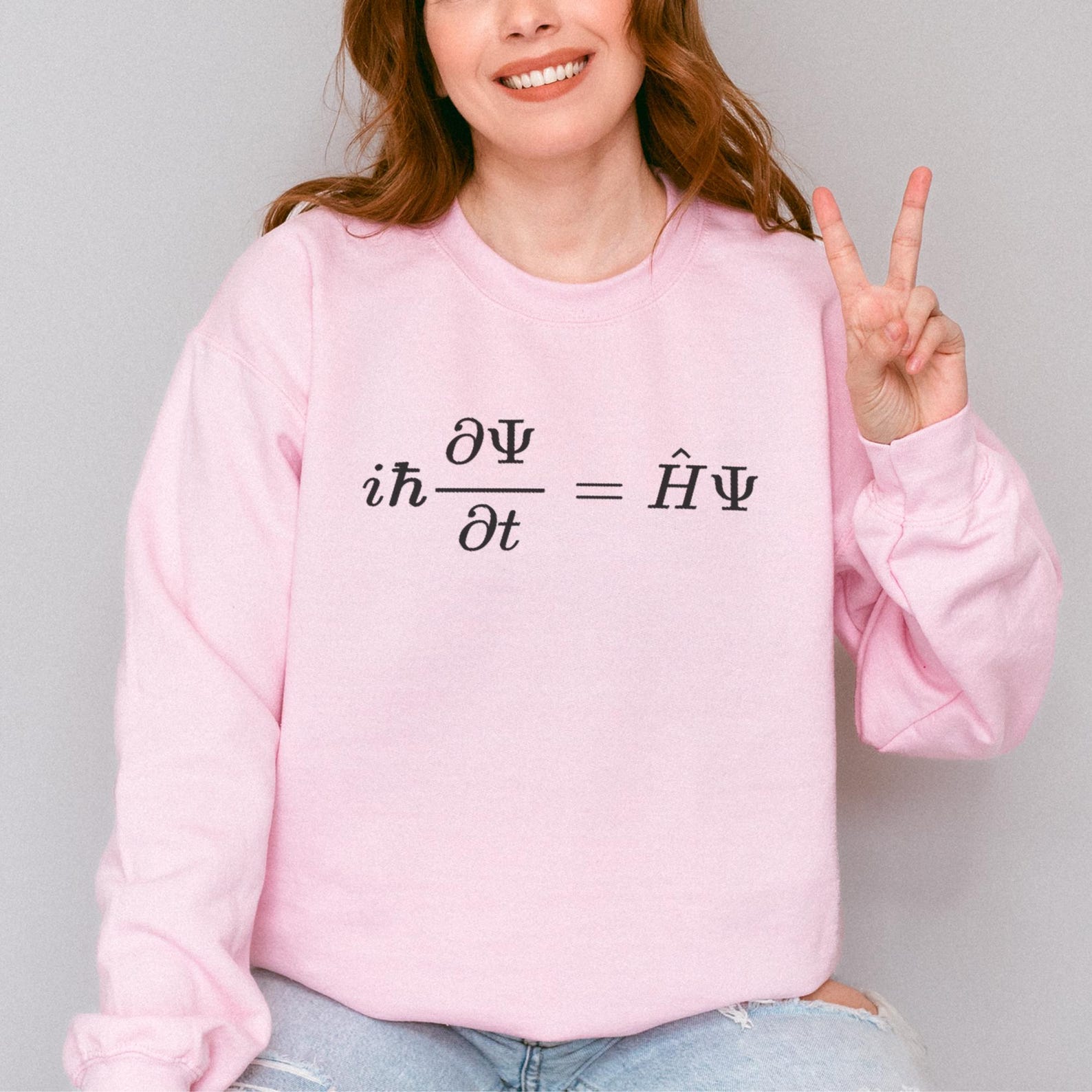 Embroidered Schrodinger Equation Sweatshirt: Physics STEM Gift - Etsy