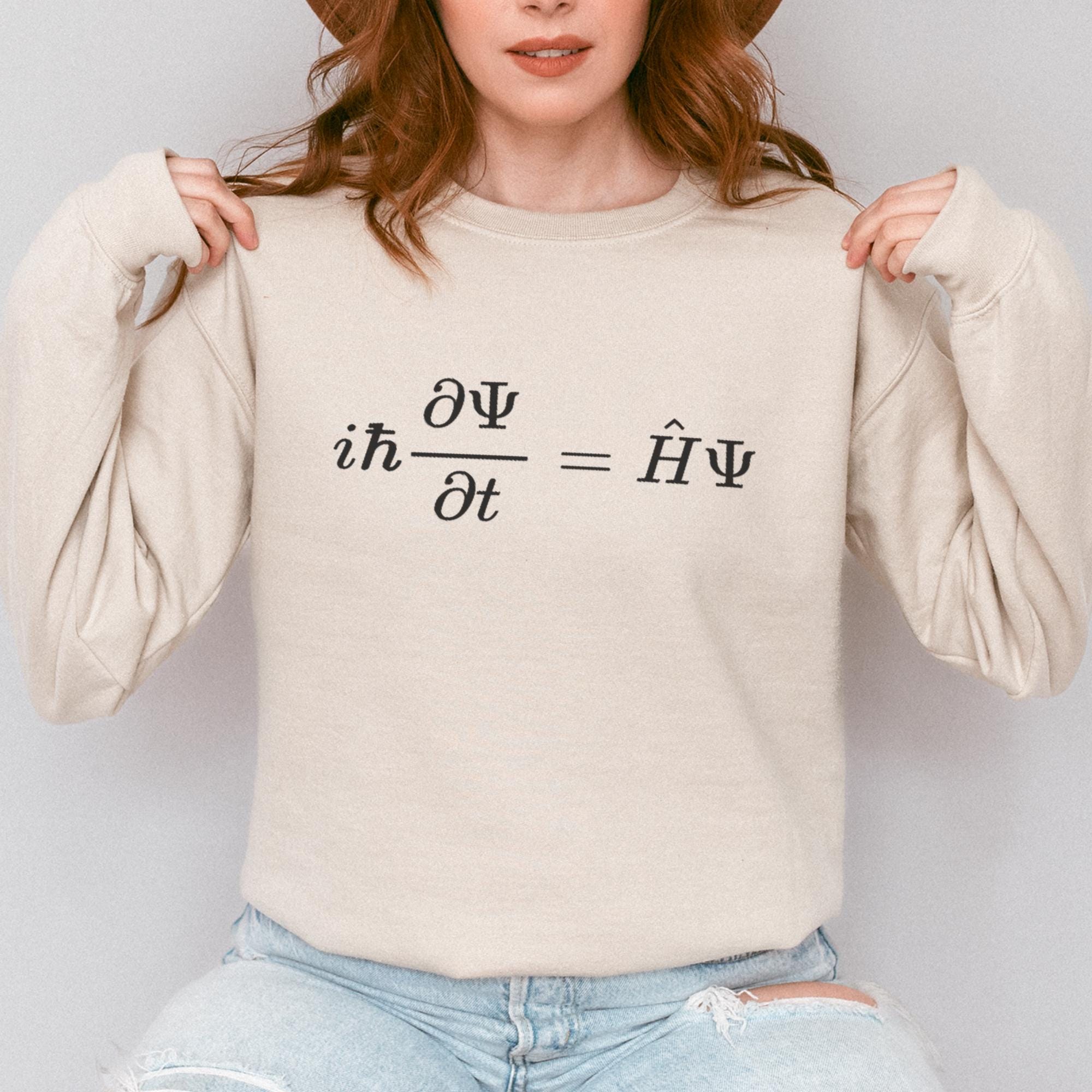 Embroidered Schrodinger Equation Sweatshirt: Physics STEM Gift - Etsy