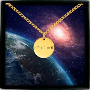 Euler's Identity Men's Necklace: Math Jewelry Gift - Etsy