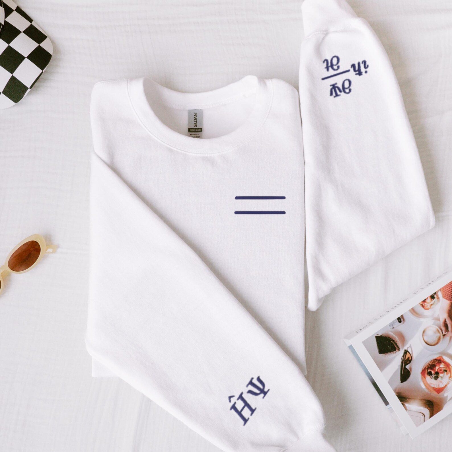 Schrödinger Equation Sweatshirt: Embroidered Physics Gift for ...