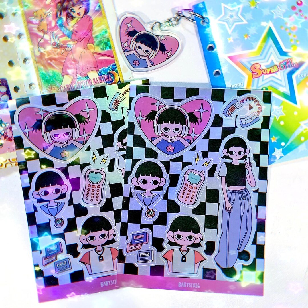 Cute Y2K Girl Stickers | 2000s Nostalgia Aesthetic With Retro Tech ...