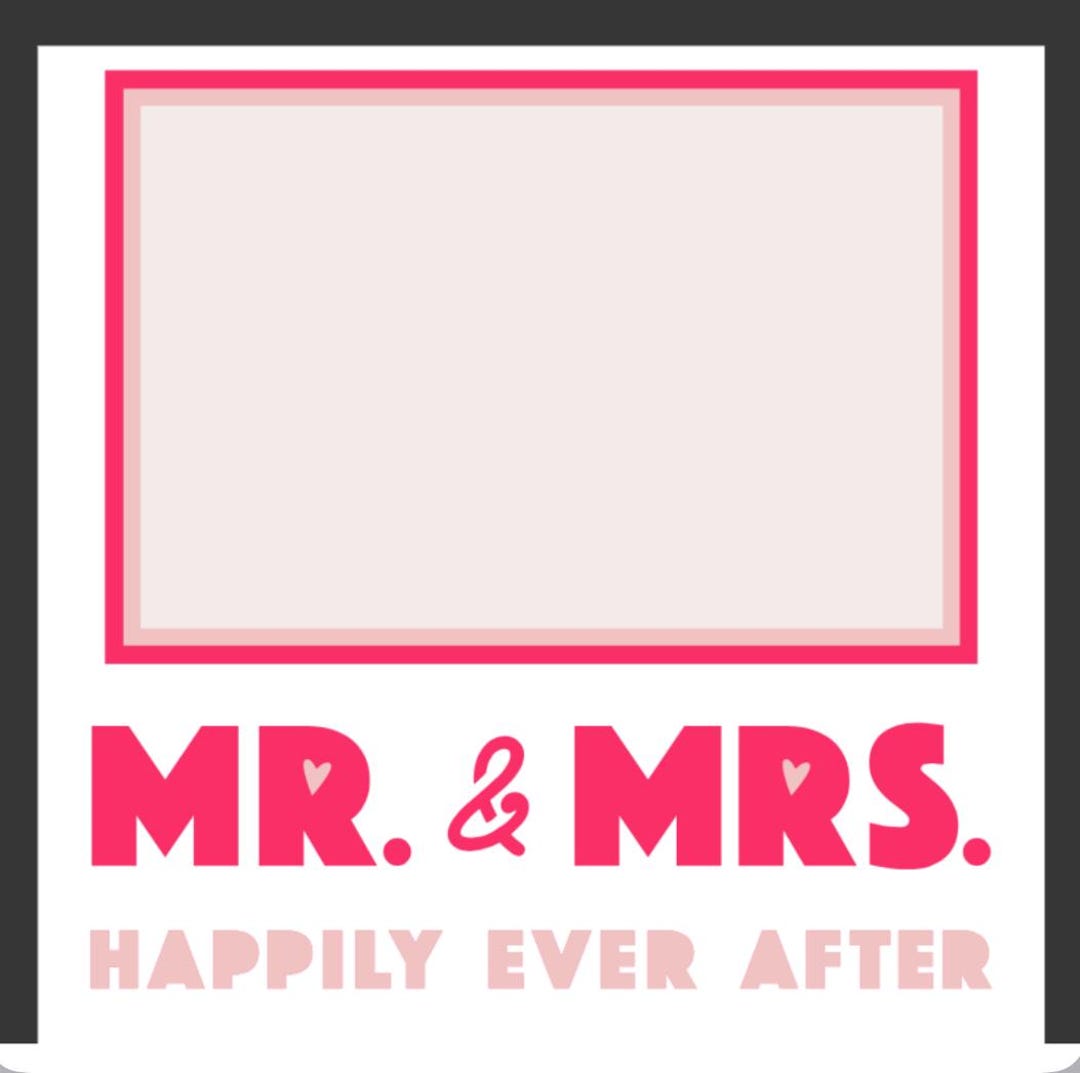 Mr and Mrs Photo Frame, Wedding Frame, Completed Item, Variations ...