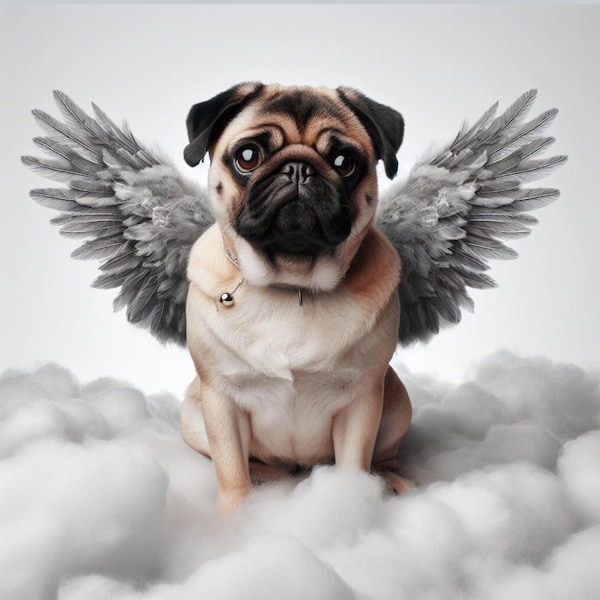 Pug With Wings - Etsy