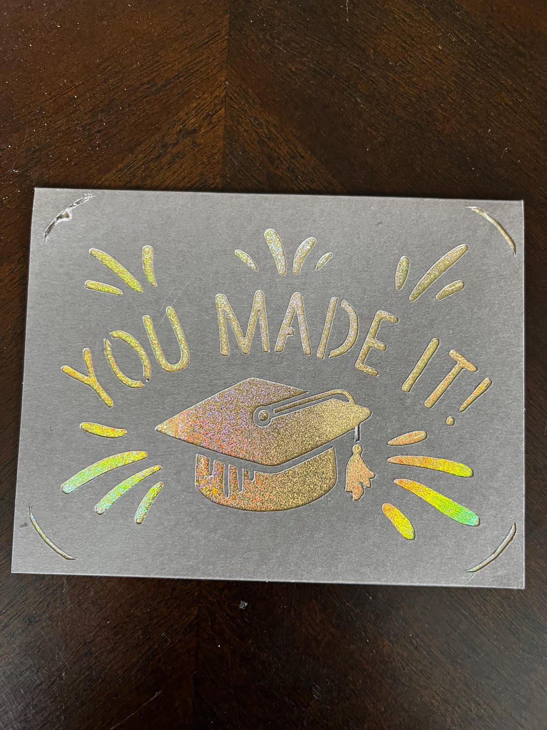 Handmade Graduation Card, You Made It, Graduation Card, Glitter ...