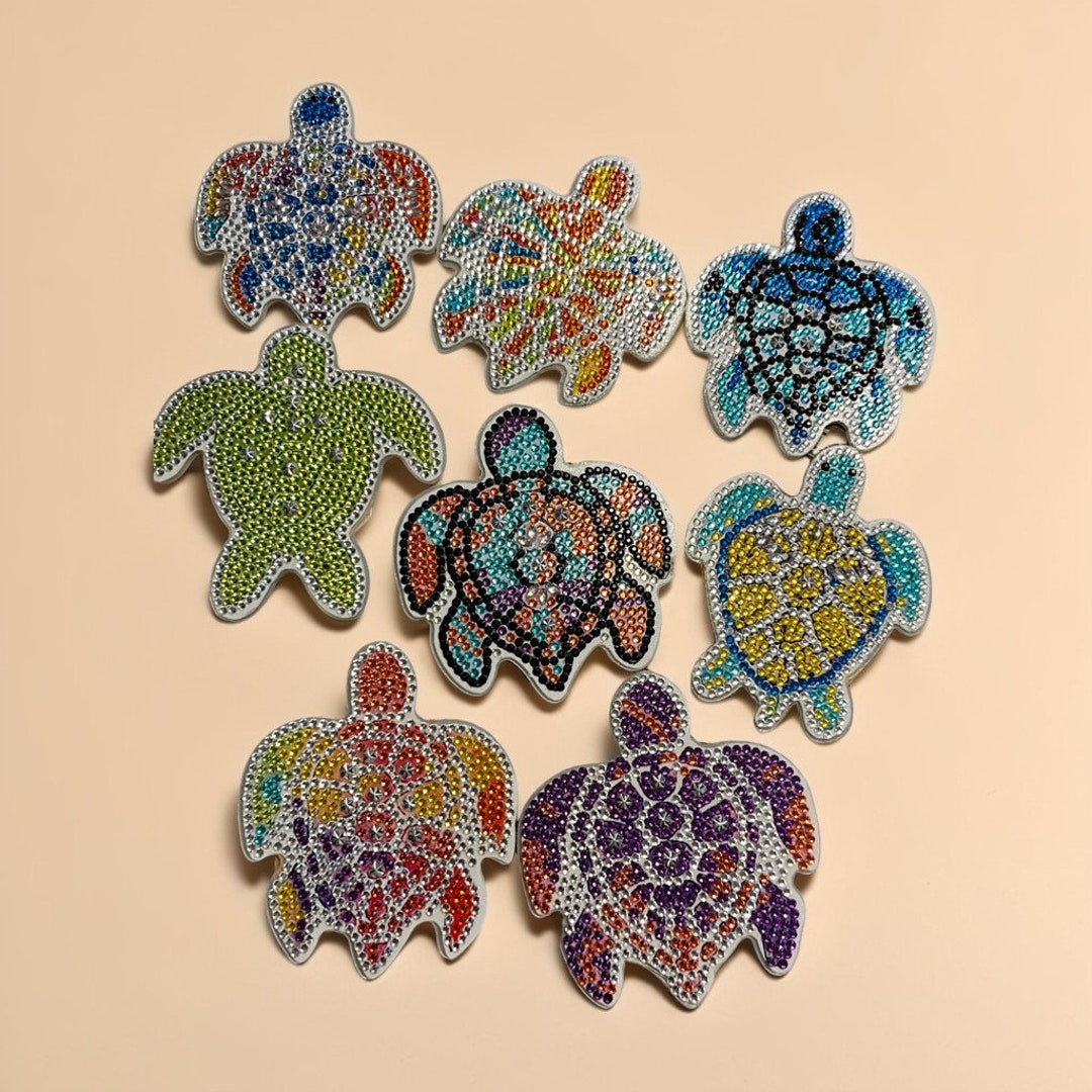 Turtle Diamond Art Coasters, Turtles, Set of 10, Completed and Sealed ...