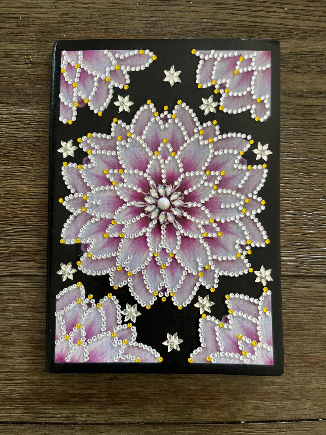 Pink Flower Diamond Art Notebook, Journal, Diary, Sketchbook, Sealant ...