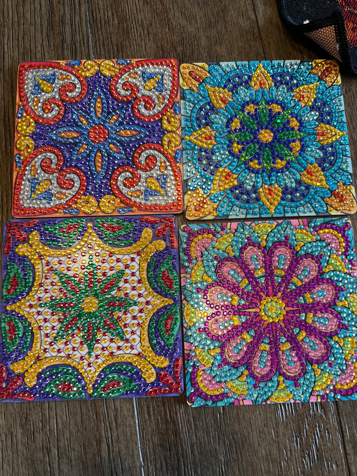 Diamond Art Mandela Coasters With Caddy and Sealant - Etsy