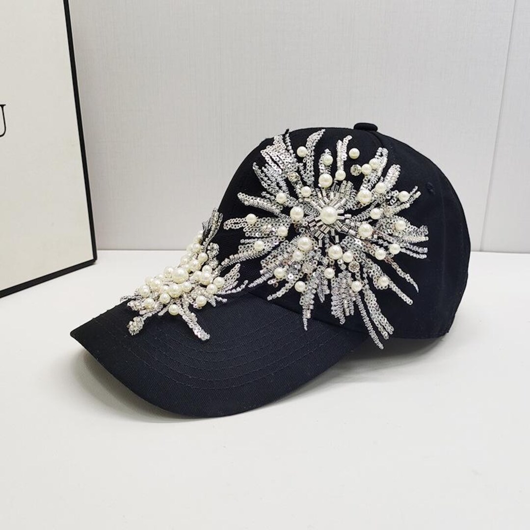 Black Pearl Embroidered Baseball Cap Hat for Mom & Child Matching Caps ...