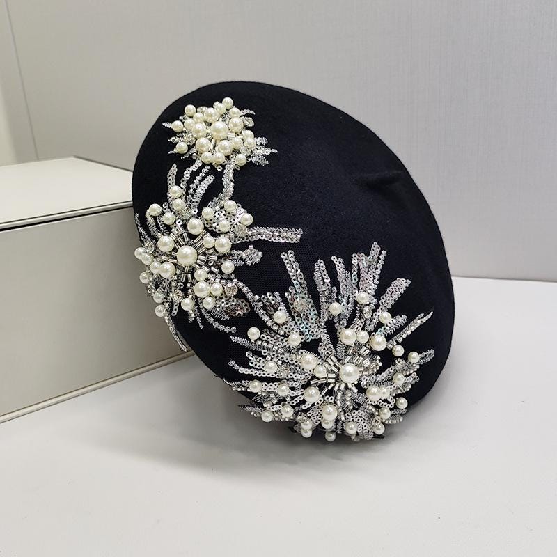Embellished Beret - Etsy